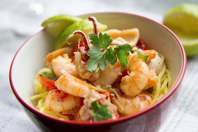 how to cook squid prawns